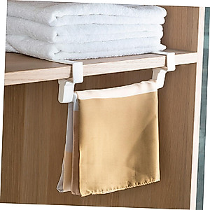 Towel Rack for Cabinet 2pcs no Drill Towel bar Over Door Rack Bathroom Towel Holder Punch Towel Rack Wall Mount Towel Organizer Towel Hanger Hanging abs Cabinet White