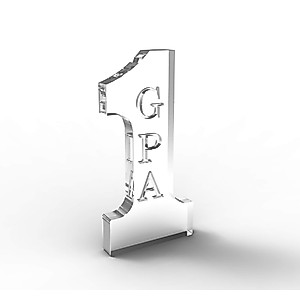 FixtureDisplays® 2.16"W x 4.3"H x 0.4"D Number 1 Grandpa Tabletop Gift 11617-GPA