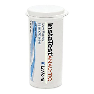 LaMotte Insta-Test 2981 Hardness Single Factor Test Strip, 0-180ppm Range (Vial of 50 Strips)