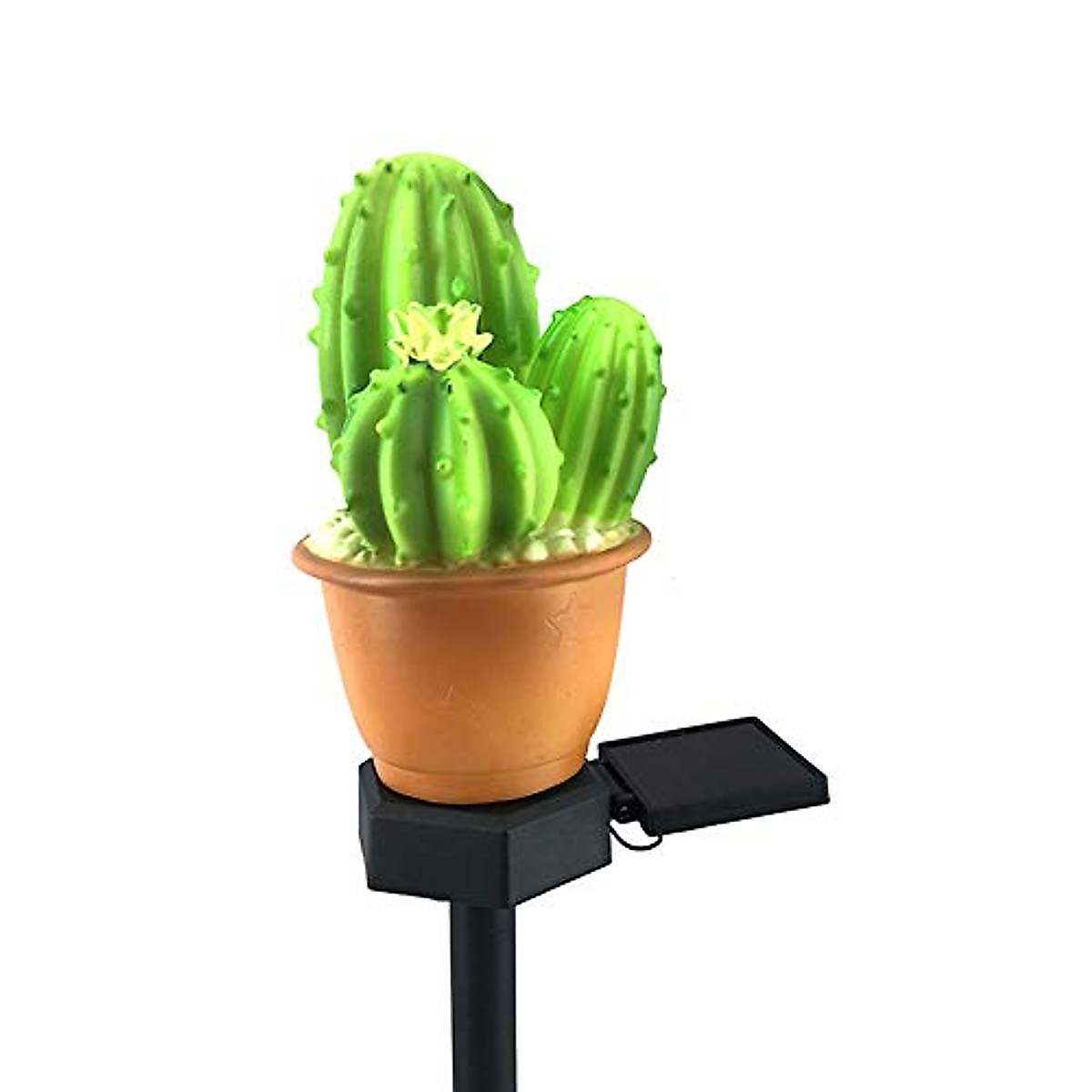 MOHALIKO Solar Lights Outdoor Garden, Simulation Pineapple Cactus Outdoor Garden Lawn LED Solar Lamp Landscape Light for Lawn, Walkway, Patio, Yard 3-Head Cactus