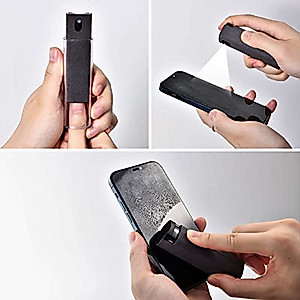 Fingerprint Proof Screen Cleaner 2PCS, Screen Cleaner Touchscreen Mist Spray for Electronic Smart Phone TV, Laptop, Tablet, PC, Computer Monitor LCD Flat Screens（Black）