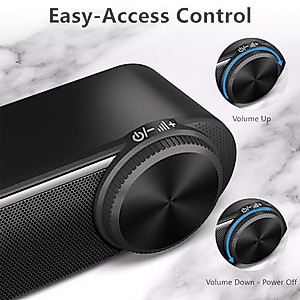 Jeecoo A30 Wired Computer Speakers PC Soundbar for Monitor - Clear Sound, USB-Powered w/3.5mm AUX, Big Volume Control - Laptop Tablet Compatible