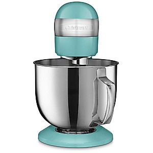 Cuisinart Stand Mixer, 12 Speed, 5.5 Quart Stainless Steel Bowl, Chef’s Whisk, Mixing Paddle, Dough Hook, Splash Guard w/ Pour Spout, Periwinkle Blue, SM-50BL