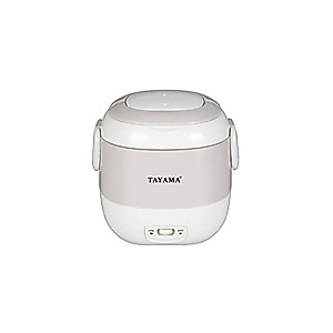 Tayama 1.5 Cup Portable Mini Rice Cooker, White (TMRC-03R)