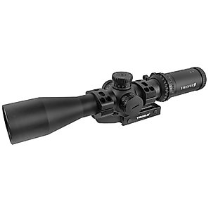 TruGlo Eminus Tactical Hunting Shooting Durable Waterproof Fogproof Shock Resistant 30mm One-Piece Aluminum Tube Illuminated TacPlex-MOA Reticle Riflescope | Flip-Up Lens Cap Included | 3-9 x 42mm