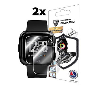 IPG For Fitbit VERSA Smartwatch (2X) Screen Protector 3D Curved (2 Units) Invisible Ultra HD Clear Film Anti Scratch Skin Guard - Smooth/Self-Healing/Bubble -Free