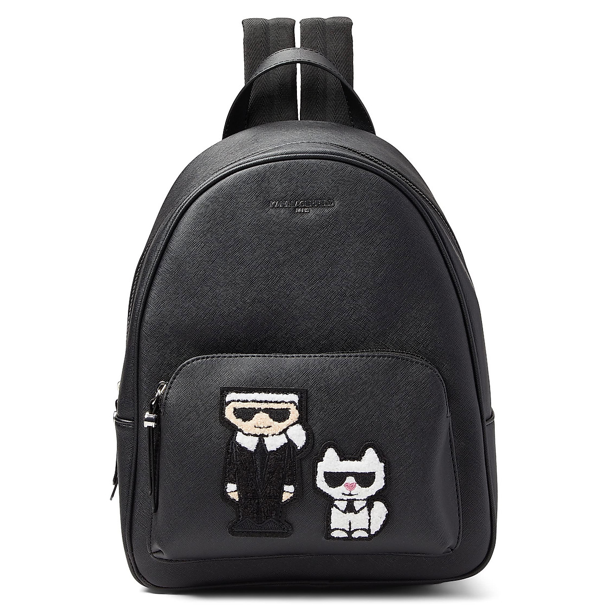 Karl Lagerfeld Paris Khloe Backpack Black/Black Sherpa One Size