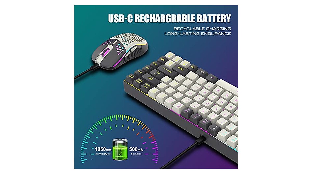 RedThunder K84 Wireless RGB Gaming Keyboard & Mouse Combo