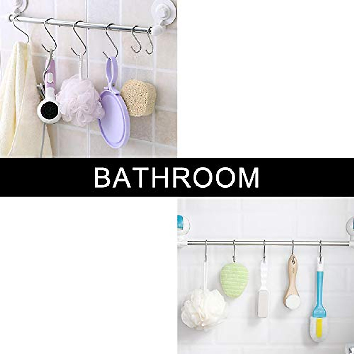 SumDirect S Hanging Hooks, Heavy Duty Stainless Steel S Shaped Hooks for Hanging Apparel Kitchenware Utensil (3 1/10 inch, 10pcs)