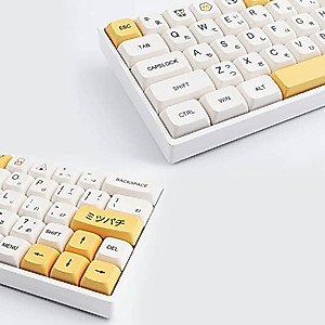 Hyekit PBT Keycaps 137 Keys Dye-Sublimation Keycaps XDA Profile Japanese Keycaps Cute Keycaps for Cherry Gateron MX Switches Mechanical Keyboards