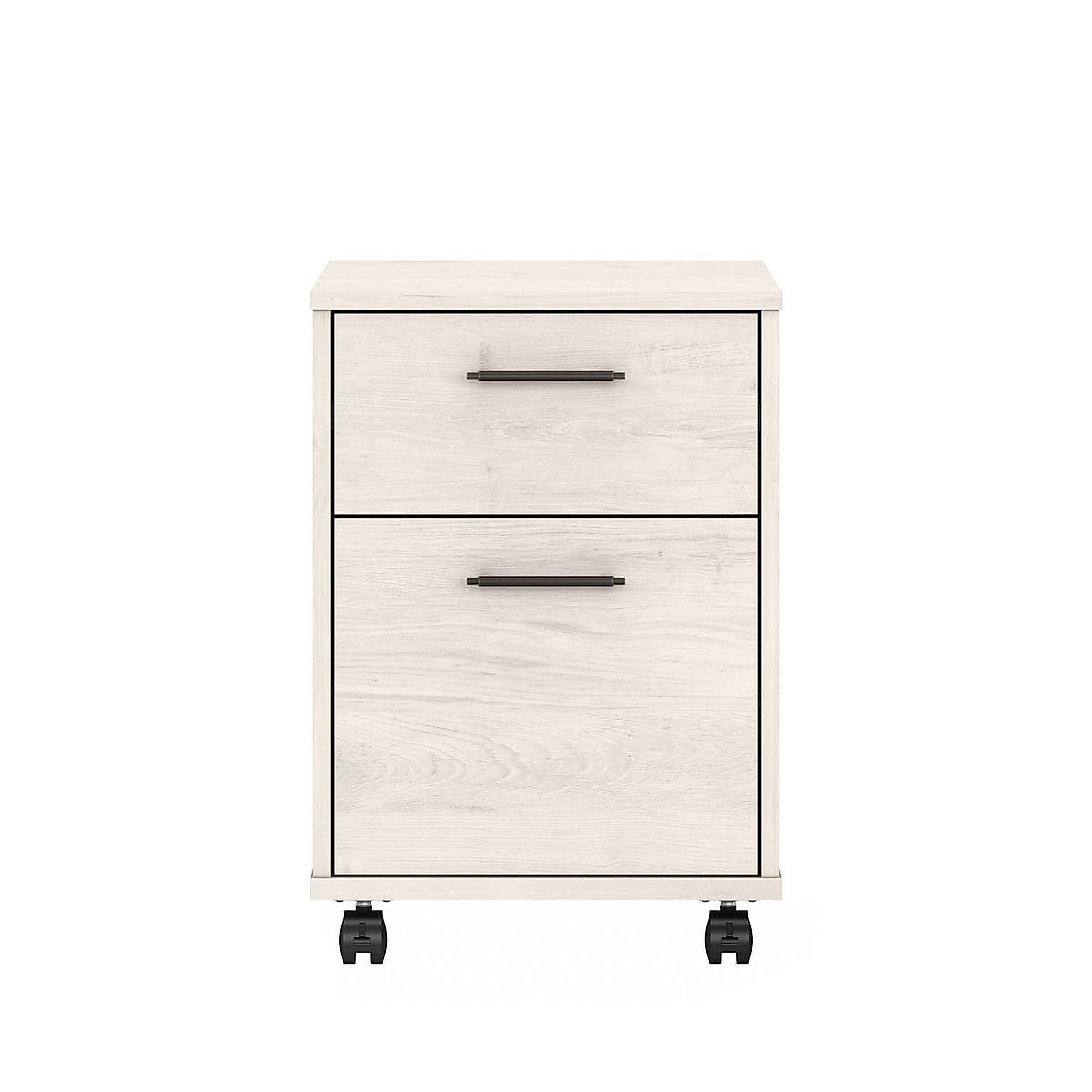 Bush Furniture Key West 2 Drawer Mobile File Cabinet, Linen White Oak