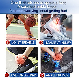 Copper Ankle Brace, Copper Infused Ankle Support Compression Sleeve for Men & Women, for Foot Pain Relief, Plantar Fasciitis, Sprained Ankle, Achilles Tendonitis,Recovery, Daytime or Night Use(L)