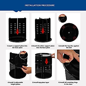 Bathroom Organizer, Makeup Organizer 360° Bathroom Organizer Countertop, DIY Adjustable Rotating Makeup Organizer, Vanity Organizer and Bathroom Shelves for Vanity Desktop Bathroom Countertop Clear