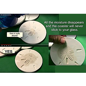 Mixed Shells Absorbent Drink Coaster set - Handmade by McCarter Coasters - 4.38 inch (4pc)