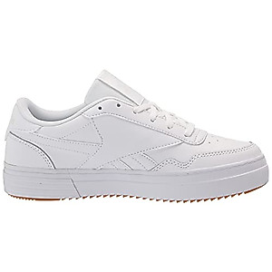 Reebok women's Club Memt Sneaker, White/True Grey/Rubber Gum, 8 US