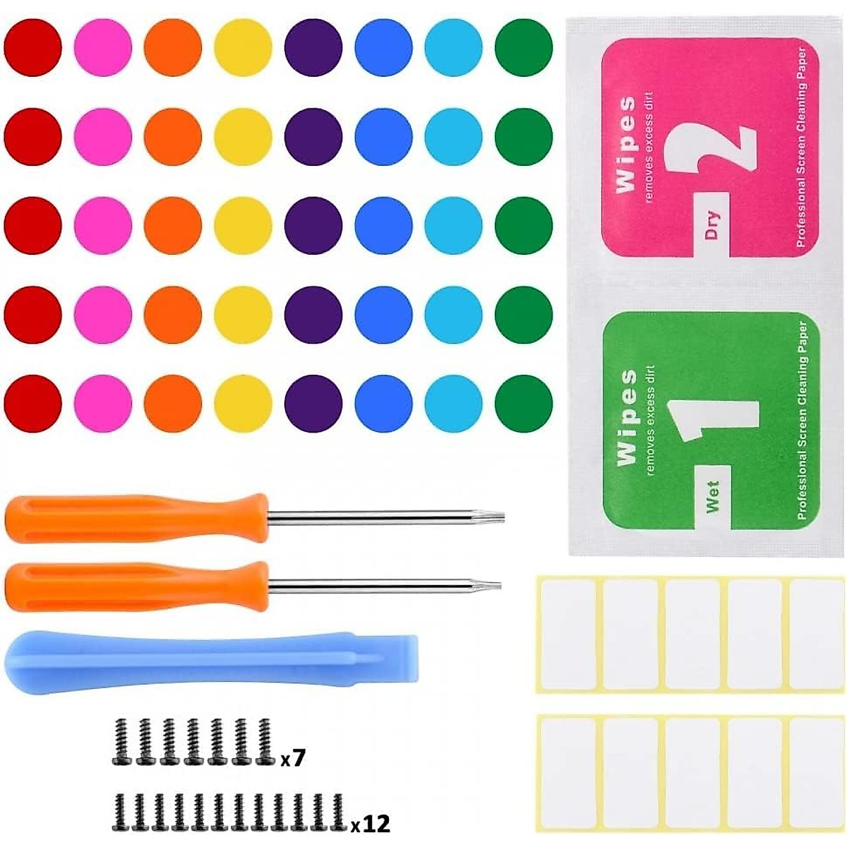 eXtremeRate Custom Home Guide Button LED Mod Stickers for Xbox Series X/S, Xbox One Elite V1/V2, Xbox One S/X, Xbox One Standard Controller with Tools Set - 40pcs in 8 Colors