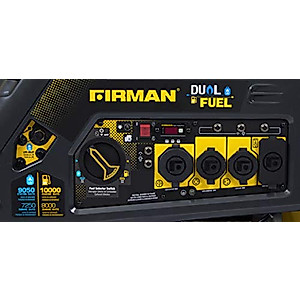 FIRMAN H08051 Dual Fuel Portable Generator, 10,000-Watts Power Generator with Electric Start, 12 Hours of Run Time, 439cc Engine, Versatile and Durable Generator