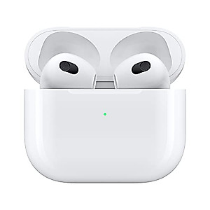 Apple AirPods (3rd Generation) Wireless Earbuds with Lightning Charging Case. Spatial Audio, Sweat and Water Resistant, Up to 30 Hours of Battery Life. Bluetooth Headphones for iPhone