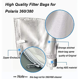 2 Pack Zippered Bag Replacement Fits for Polaris 360, 380 Pool Cleaner All Purpose Filter Bag for Polaris Filter Bag