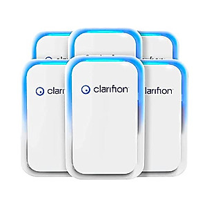 Clarifion - Air Ionizers for Home (6 Pack), Negative Ion Filtration System, Quiet Air Freshener for Bedroom, Office, Kitchen, Portable Air Filter Odor, Smoke Dust, Pets, Eliminator, Mini Air Cleaner