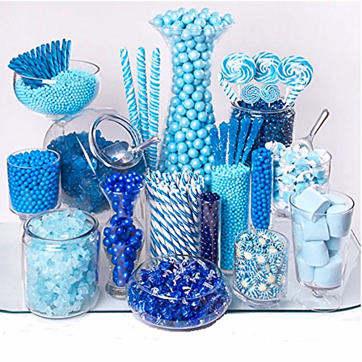 Light Blue Cotton Candy Crystal Rock Candy Strings 1LB Bag