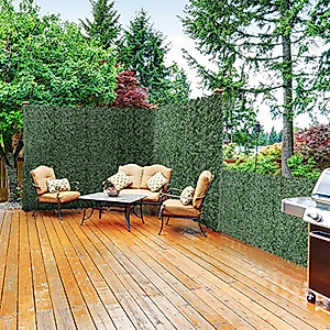 Yaheetech Ivy Privacy Fence, 38" x 116" Artificial Hedges Fence and Faux Ivy Leaf Decorative Screen with Mesh Backing for Outdoor Indoor Garden Balcony Decor, 2PCS