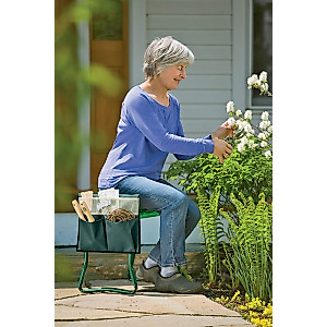 Garden Tool Pouch For Kneeler Seat, Green