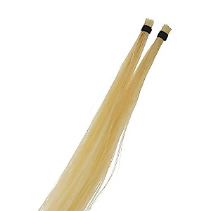 KAIY 2 Hanks Mongolian Horse Bow Hair for Violin, Professional Violin Bow Hair Made of Genuine, 29.5 Inch Natural White