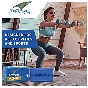 Battleskin Antifungal Medicated Soap Bar, Tea Tree Oil Body Soap Bar, Athletes Foot Jock Itch Ringworm Yeast Infection Treatment With Natural Oil