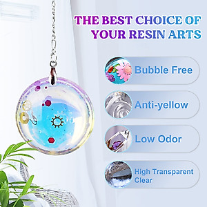 LET'S RESIN Upgraded 1500g Ultraviolet Epoxy Resin, Clear, Odorless & Low Shrinkage, Hard with Silicone Measuring Cups, UV Resin Kit for Jewelry, Craft Decoration