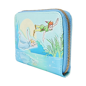 Loungefly Peter Pan You Can Fly Glow Zip Around Wallet Standard