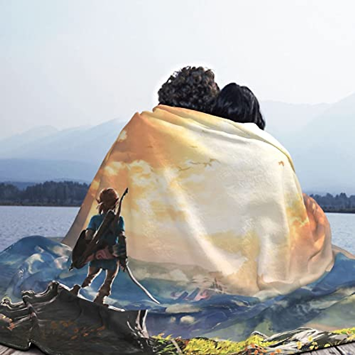 Game Anime Mountain Castle Throw Blanket Flannel Fleece Blanket Soft Cozy Air Conditioning Blankets for Bed Sofa Couch Camping 50"x40"