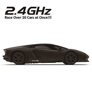 CMJ RC Cars Lamborghini LP700-4 Remote Control RC Car Officially Licensed 1:24 Scale Working Lights 2.4Ghz. Great Kids Play Toy Auto (Black)