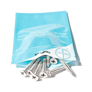 Stainless Steel Wood Screws #14 x 1 Inch Self Tapping Screws 50pcs, Flat Head Phillips 18/8 Stainless Steel Sheet Metal Screws for Cabinet, Wooden, Indoor and Outdoor Use by IMSCREWS