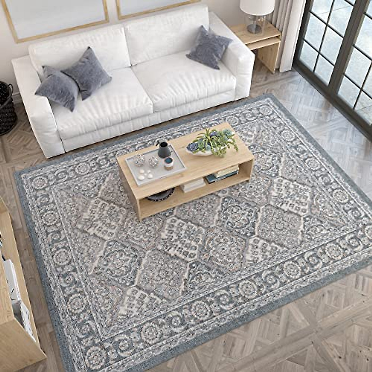 Universal Rugs Oxnard Area Rug, 4' x 5', Gray