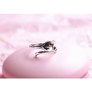 Helen de Lete Vintage 3D Calla Flower 925 Sterling Silver Ring For Women