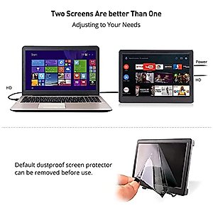 ELECROW Portable Monitor 10.1 Inch Screen IPS Monitor 1920x1080P with HD VGA Port Build-in Speakers VESA Mount for Raspberry Pi 5/4/3/400 Windows 11/10/8/7 PS Xbox