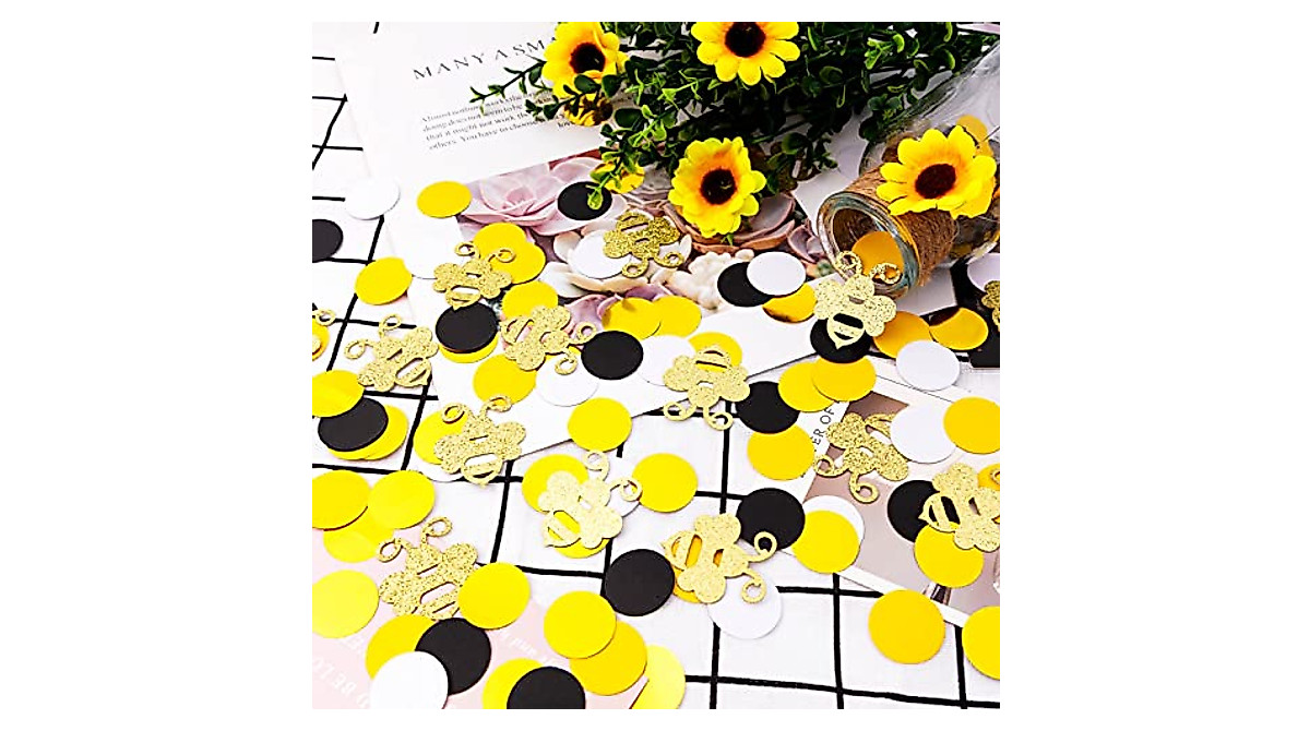 Bee Confetti (360 Pcs) - Party, Baby Shower & Decor