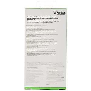 Belkin HDTV High-Speed HDMI Cable with Ethernet, 4K / Ultra HD Compatible (1 Meter / 3.3 Feet)