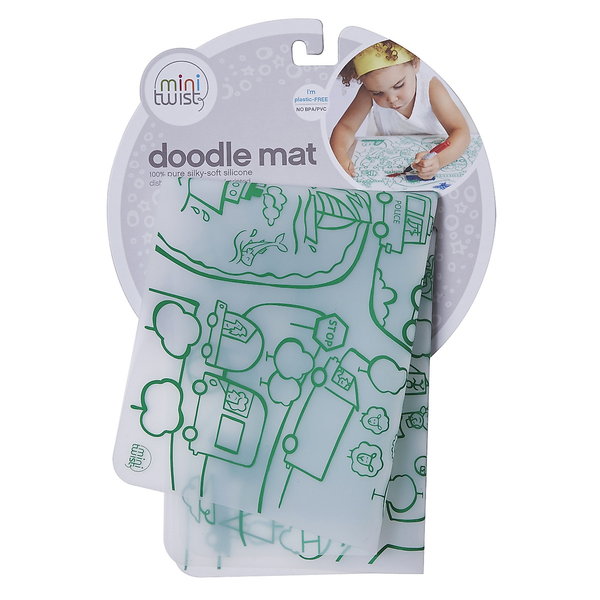 modern-twist 10 x 14 Reusable Coloring Doodle Mats, 100% Food-Grade Silicone, Bundle, Pack of 3