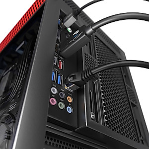 KabelDirekt Network Cable – Transmits Maximum Fiber-Optic Internet Speed – Network, Ethernet & LAN Cable – 100ft – Available in 1-100ft – for Gigabit Networks, Router/Modem, RJ45 (Black/Silver)