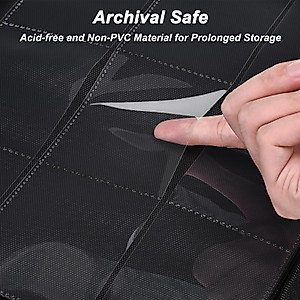 HerriaT Trading Card Binder, 9 Pocket PU Cover Card Collection Binder for 360 Cards, Premium Card Book, Sturdy Card Holder Folders, Card Album for YuGiOh, MTG, TCG, Game Cards & Sports Cards