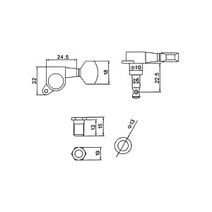 Holmer Sealed String Tuning Pegs Tuning Machines Grover Machine Heads Tuners Tuning Keys 6 In Line for Right Handed Acoustic Guitar or Electric Guitar Chrome.