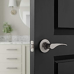 Amazon Basics Victory Door Lever, Passage, Satin Nickel