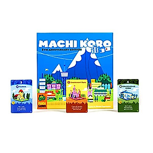 Machi Koro Board Game The Ultimate City-Building Game! Fast-Paced Dice Rolling Strategy Game for Kids and Adults, Ages 8+, 2-4 Players, 30 Minute Playtime, Made by Pandasaurus Games