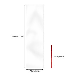 100PCS Cellophane Bags 3x11 inches, Clear Treat Bags with 4’’ Twist Ties, Plastic Cello Bags - 1.4 mils Thick OPP Rice Crispy Bags for Gift Goodie Favor Candy Cake Pop Birthday Party Cookies (3’’ x 11’’)