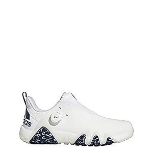 adidas Men's CodeChaos 22 BOA Spikeless Golf Shoes, Footwear White/Crew Navy/Crystal White, 10.5