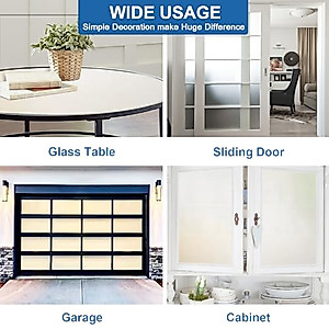 White Frosted Glass Window Film 29.5 x 118inches, Shackcom Bathroom Window Privacy Film - Non Adhesive Static Cling - Sun UV Blocking Heat Control Door Window Covering Decals for Home Office