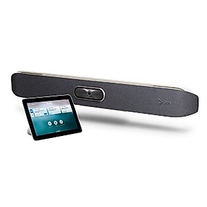 Poly - Studio X50 (Polycom) with TC8 Touch Controller - 4K Video & Audio Bar - Conferencing System for Mid-Size Meeting Rooms - Works with Teams, Zoom & more