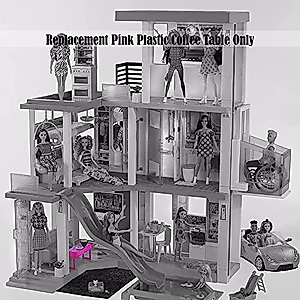 Replacement Parts for Barbie Dreamhouse Playset - GRG93 ~ Barbie Doll Size Pink Plastic Coffee Table